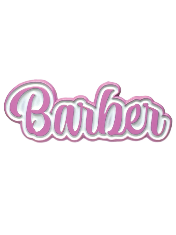 BARBER Pink Pin (Cursive) - Blood Veins & Bandages Enamel — Vip Barber ...