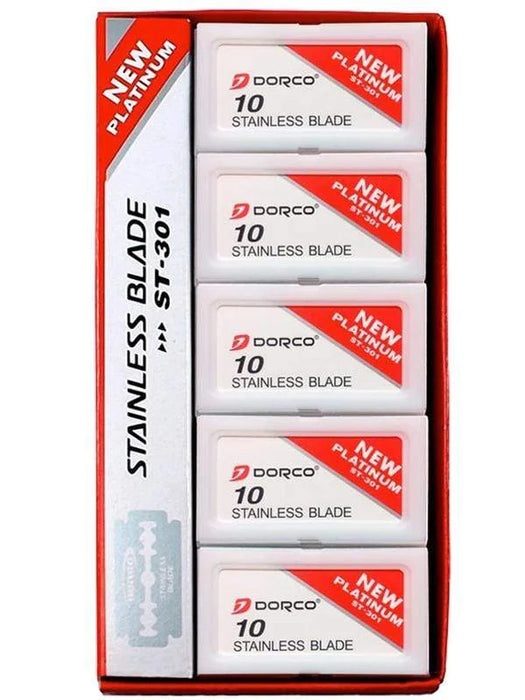 Dorco Platinum Stainless Double Edge Blades ST-301: Ultimate Shave ...