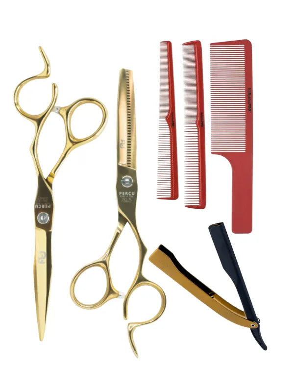 Precision Master Kit | Shears, Combs & Razor Bundle for Barbers — Vip ...