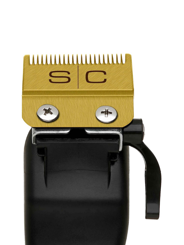 StyleCraft Clipper Fade Blade with Moving Gold Titanium Slim Deep Toot ...