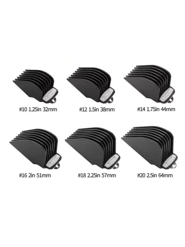 Universal Premium Clipper Guides 6 Pack (#10–#20) — Vip Barber Supply