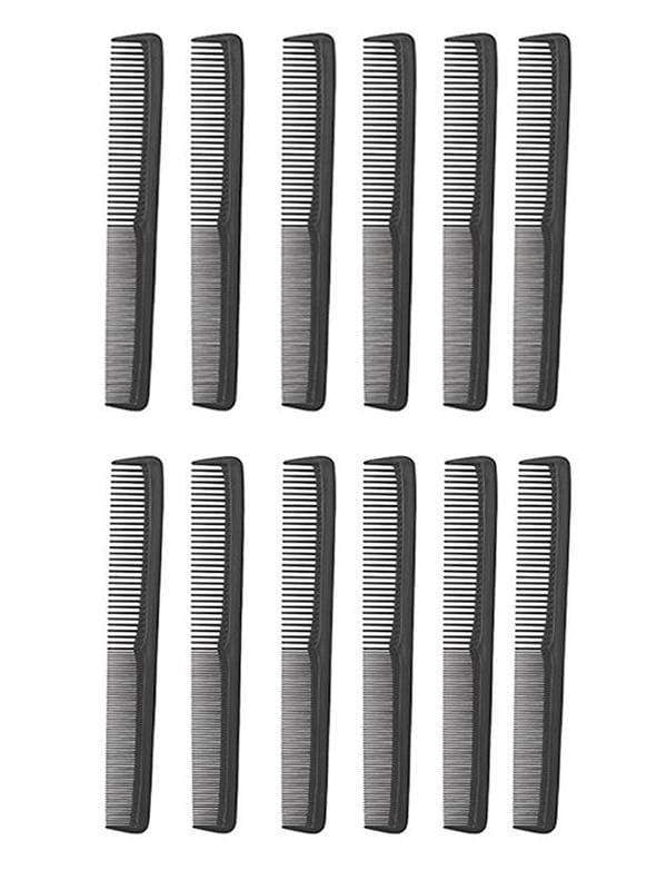 Diane 7" Styling Comb 12-Pack – Durable Black Combs for All Hair Types ...