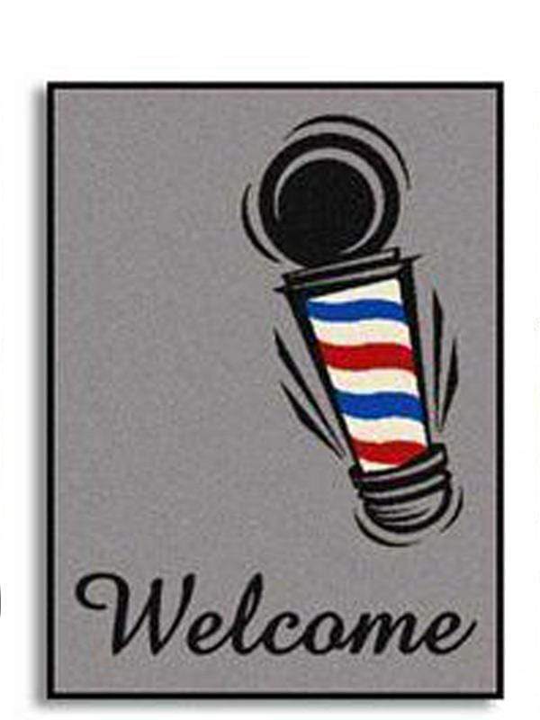 Welcome Floor Mat - Barber Pole Design — Vip Barber Supply